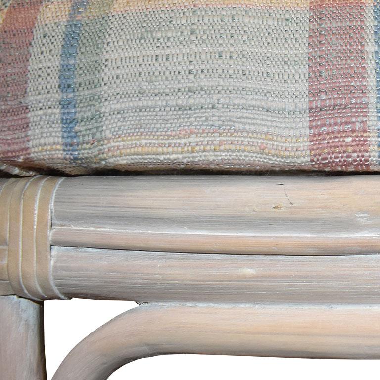 Vintage Pencil Reed Rattan Palm Dining Chairs after Gabriella Crespi, a ...