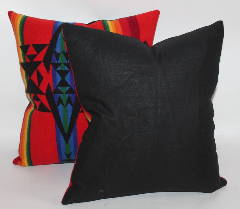 Vintage Pendleton Indian Design Camp Blanket Pillows, Pair at 1stdibs