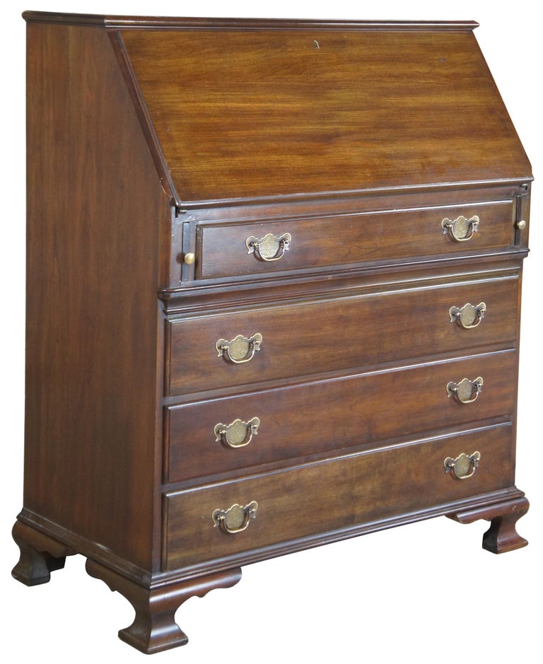 Vintage Pennsylvania House American Cherry Chippendale Secretary ...