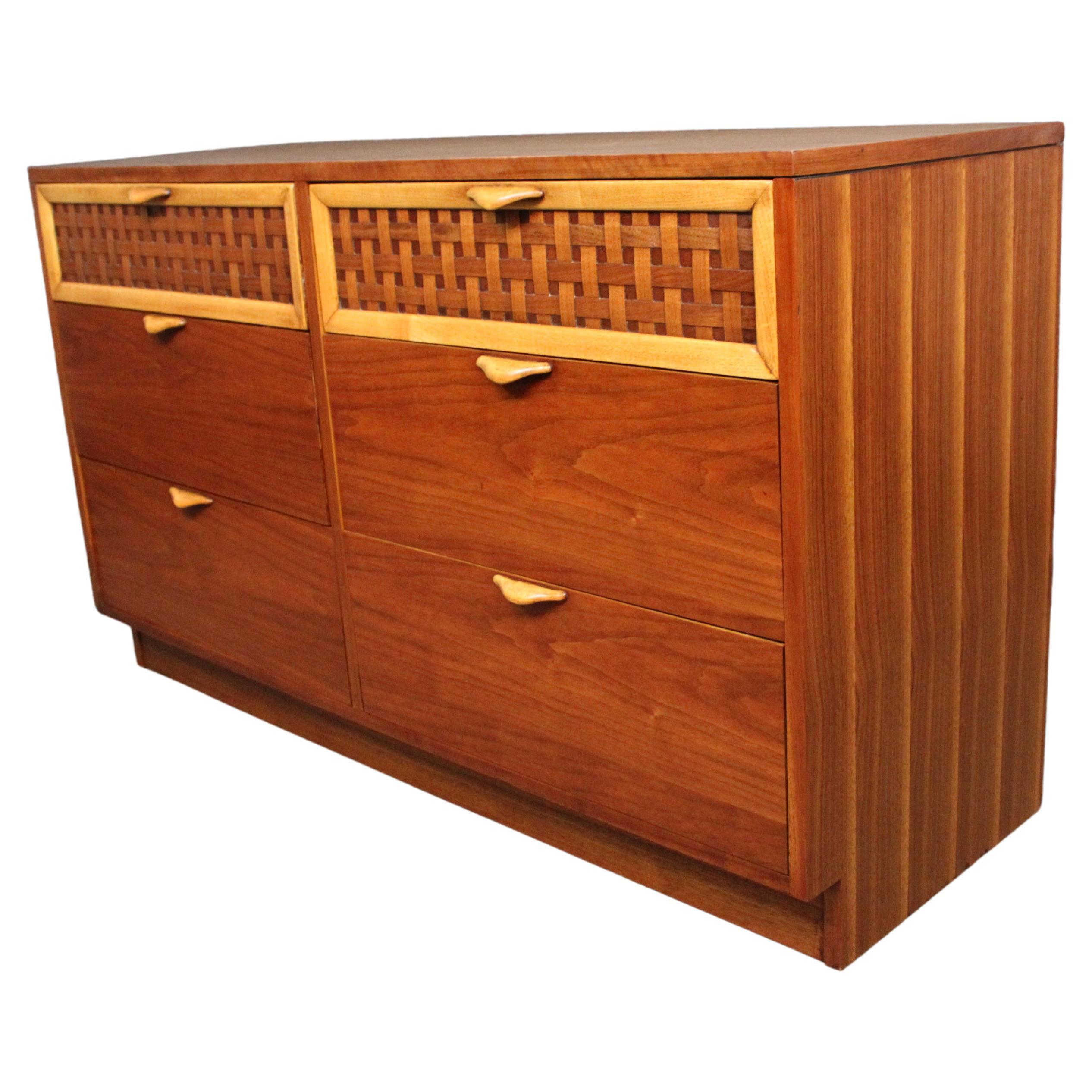 Vintage Mid Century Modern Tall Dresser by Lane Perception. For Sale at ...