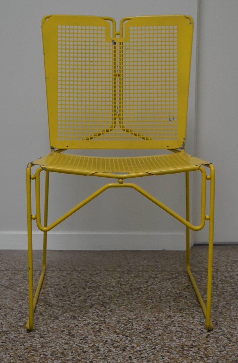Vintage Perforated Steel Chairs For Sale at 1stDibs