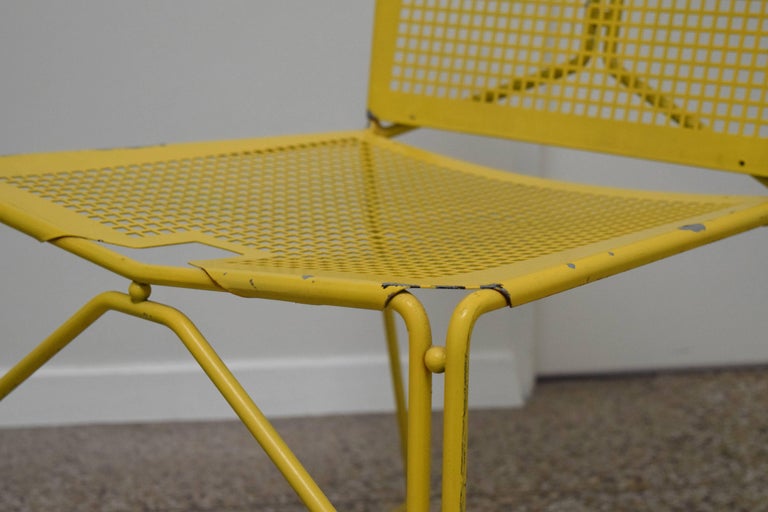 Vintage Perforated Steel Chairs For Sale at 1stDibs