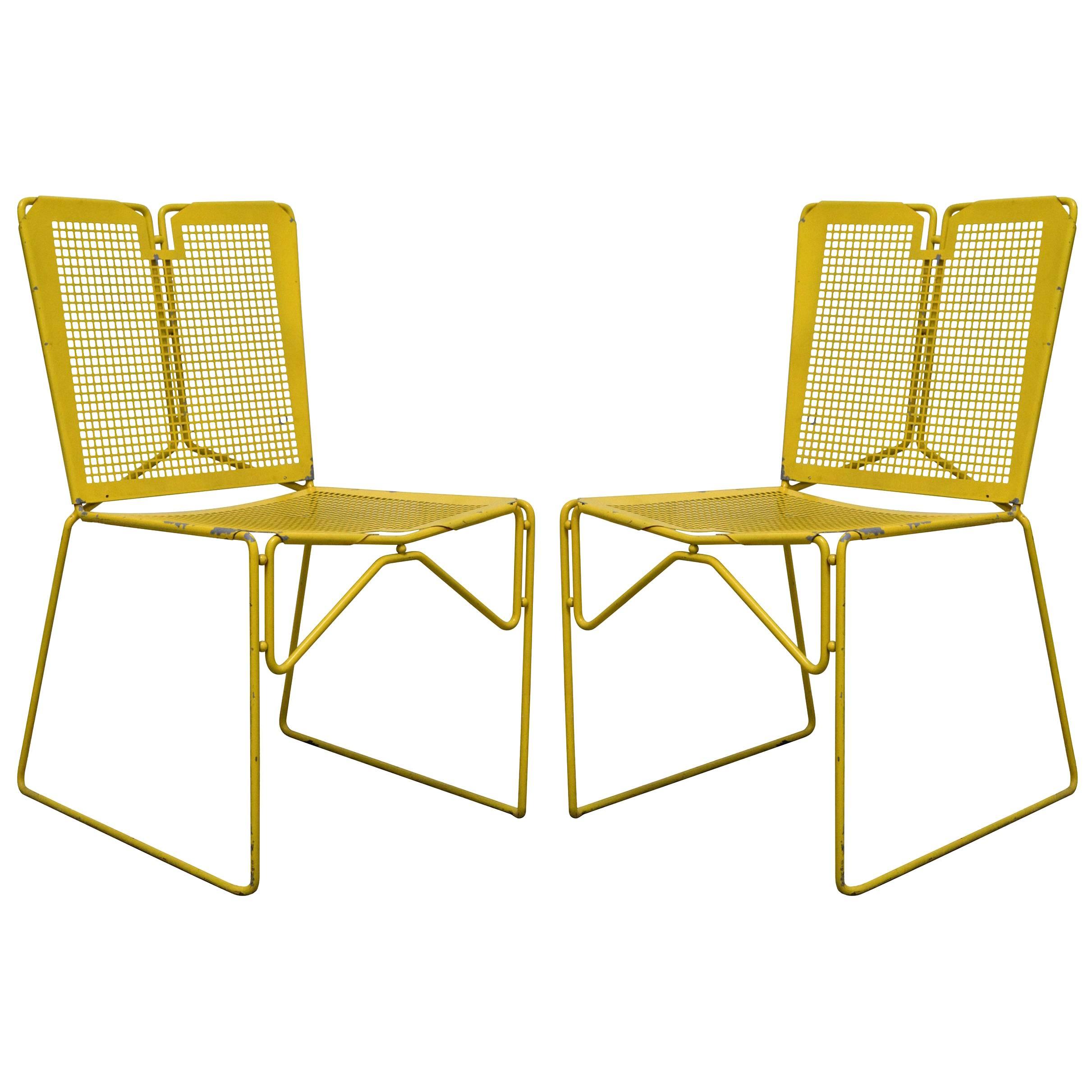 Vintage Perforated Steel Chairs For Sale at 1stDibs