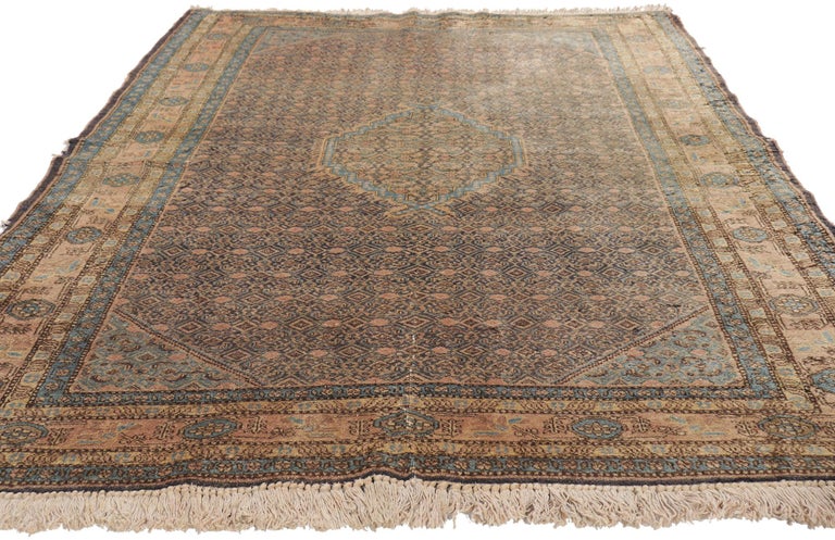 Vintage Persian Ardabil Rug with Herati Design For Sale at 1stDibs