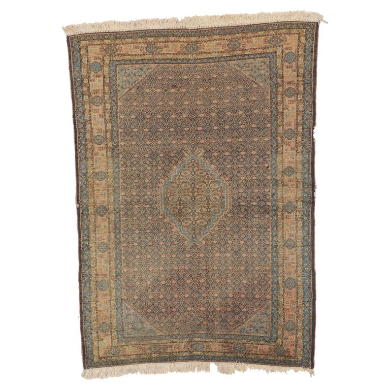 Vintage Persian Ardabil Rug with Herati Design For Sale at 1stDibs