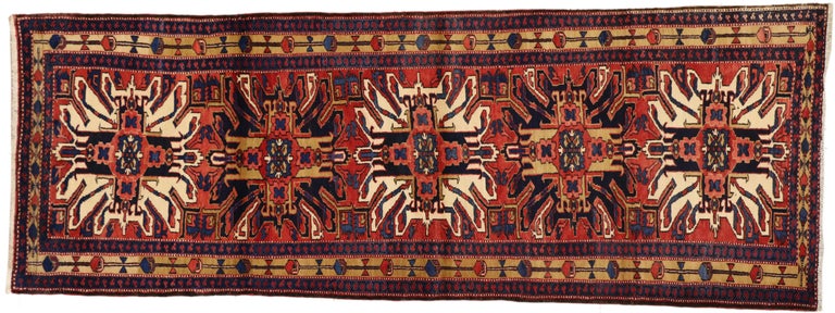 Vintage Persian Azerbaijan Runner, Tribal Style Hallway Azari Runner ...