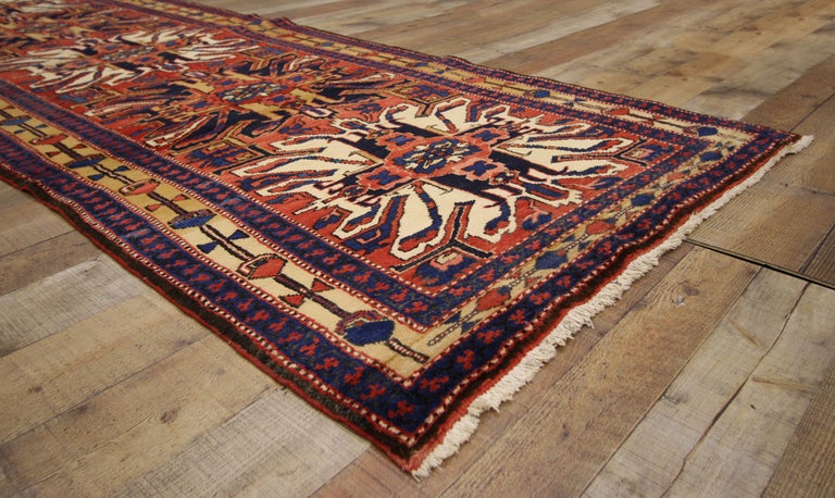 Vintage Persian Azerbaijan Runner, Tribal Style Hallway Azari Runner ...