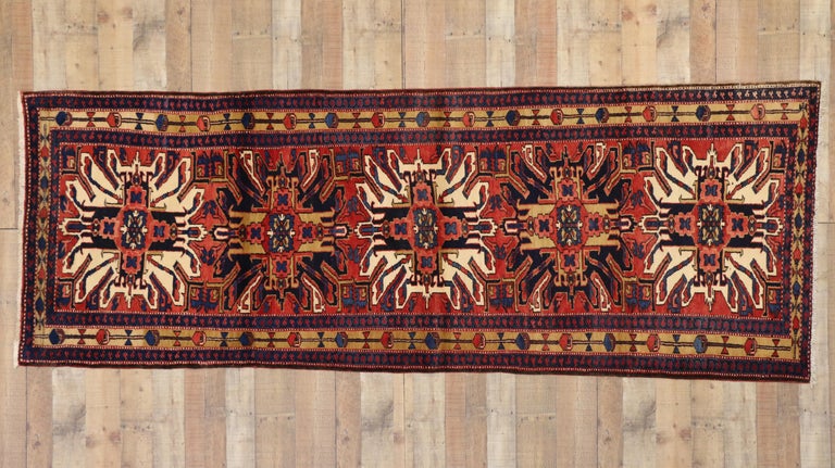 Vintage Persian Azerbaijan Runner, Tribal Style Hallway Azari Runner ...
