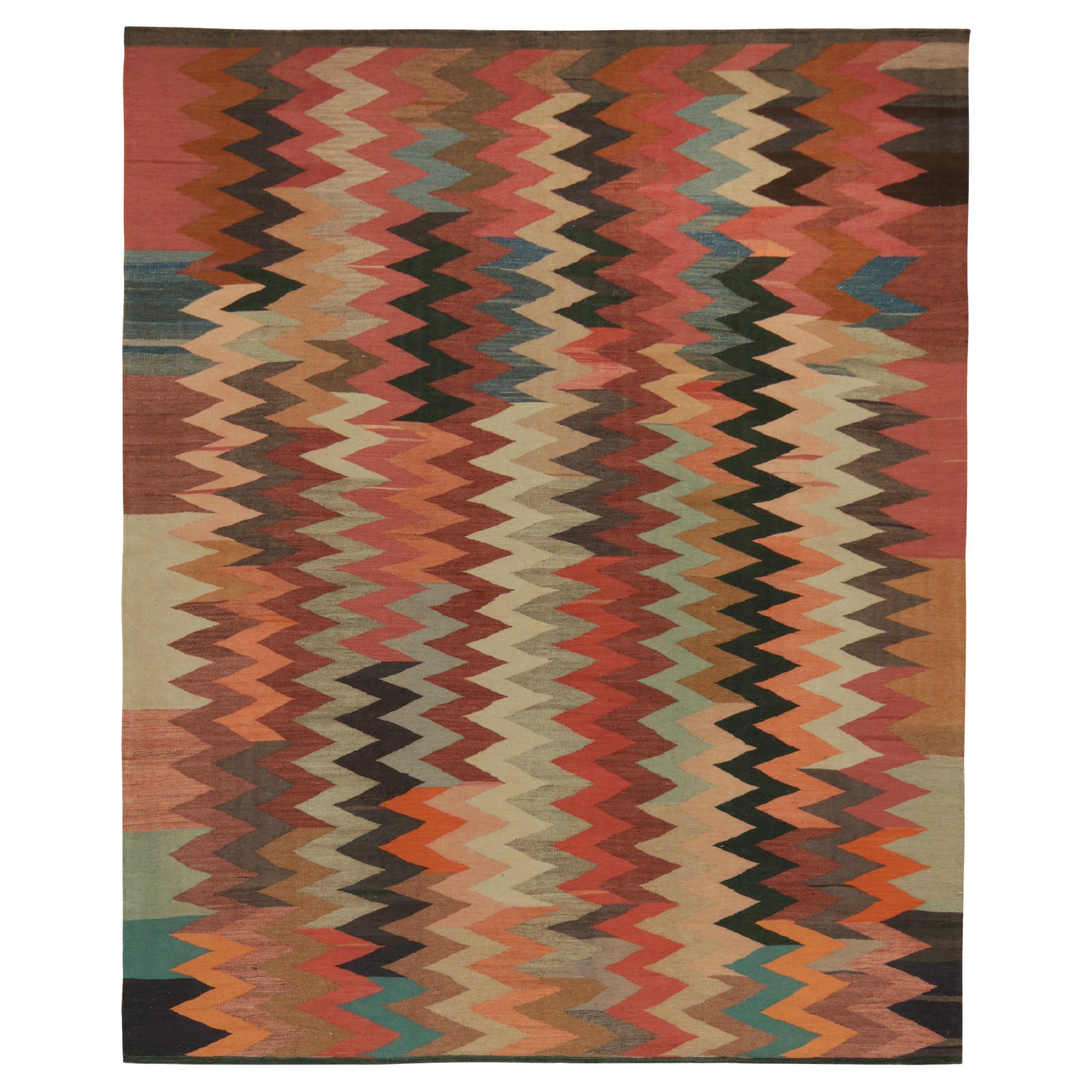 Vintage Persian Kilim rug in Polychromatic Geometric Patterns For Sale ...