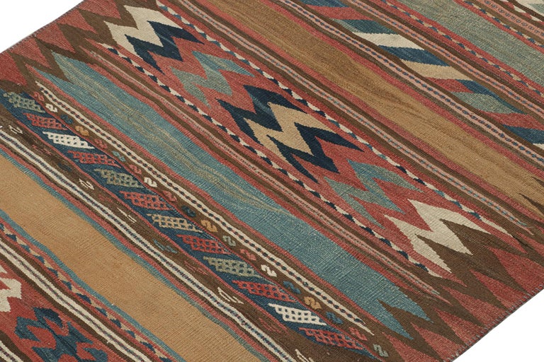 Vintage Persian Bidjar Tribal Kilim in Colorful Geometric Patterns, by ...