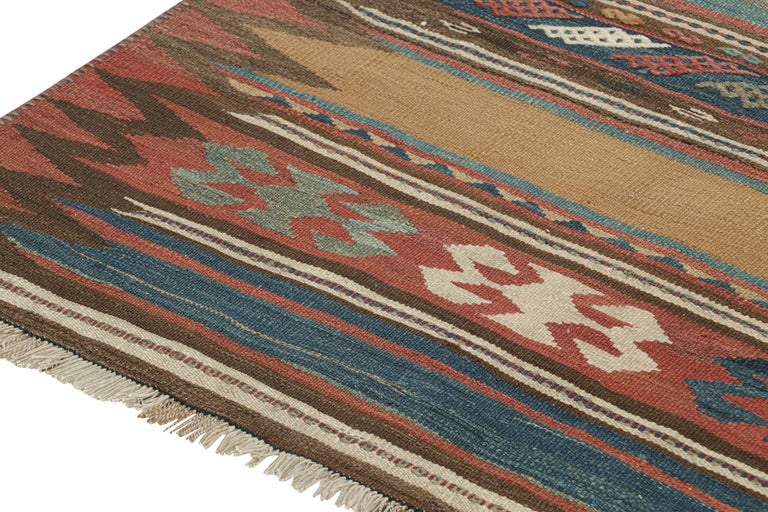 Vintage Persian Bidjar Tribal Kilim in Colorful Geometric Patterns, by ...