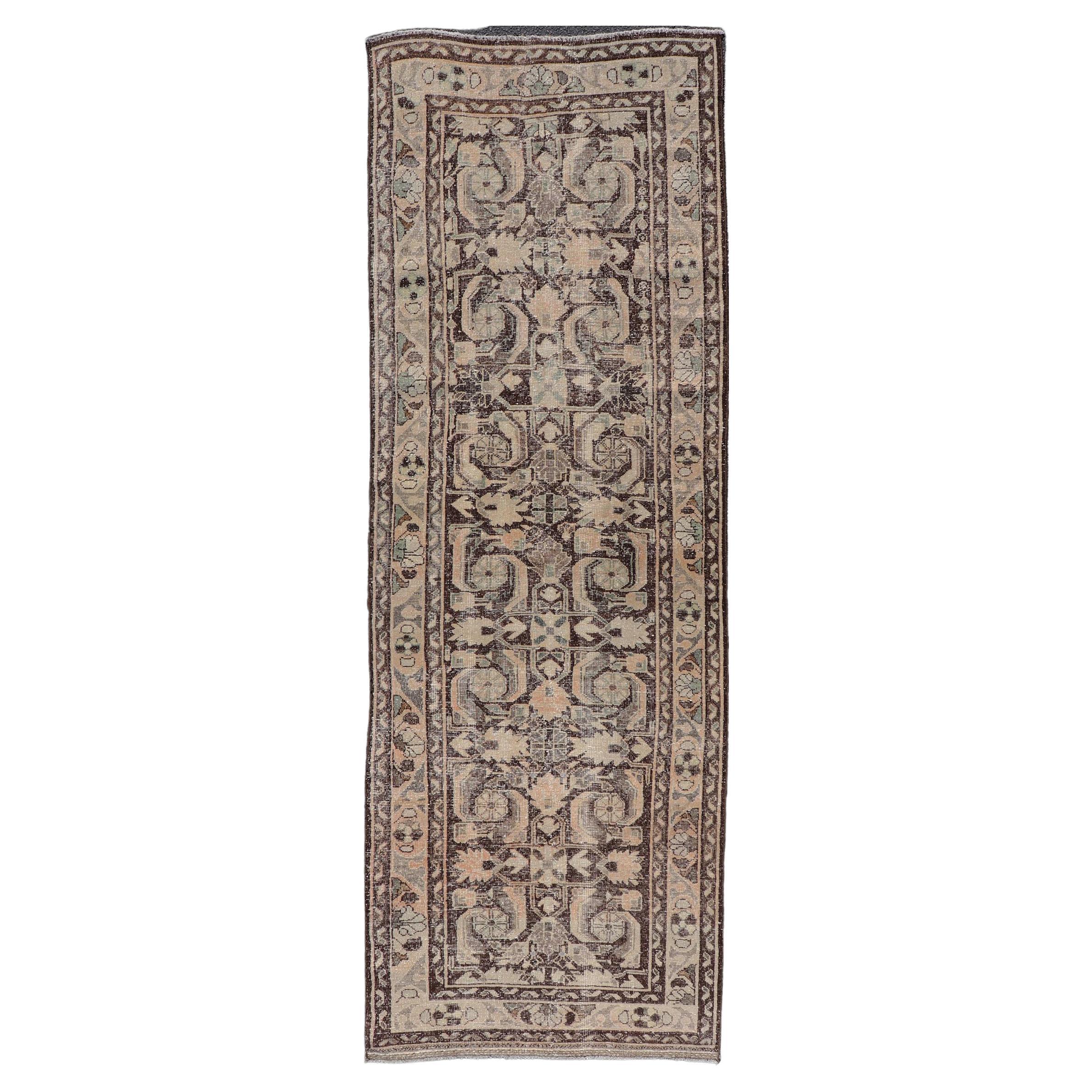 Vintage Persian Mahal Runner, Traditional Style Hallway Runner For Sale ...