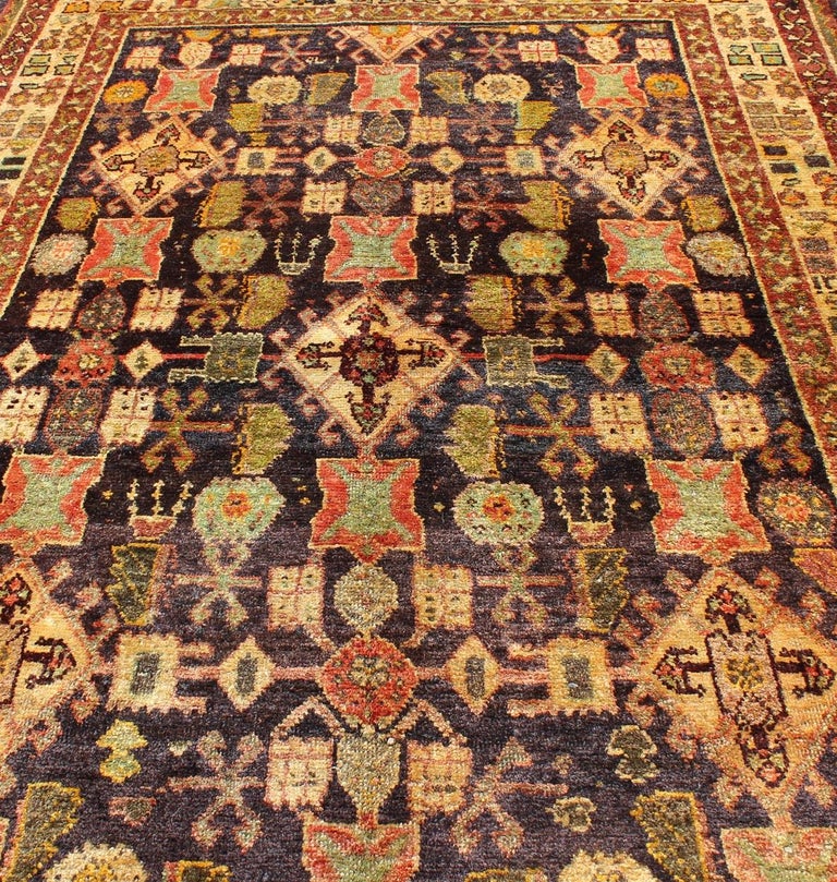 Vintage Persian Gabbeh Carpet with All-Over Geometric Design and ...