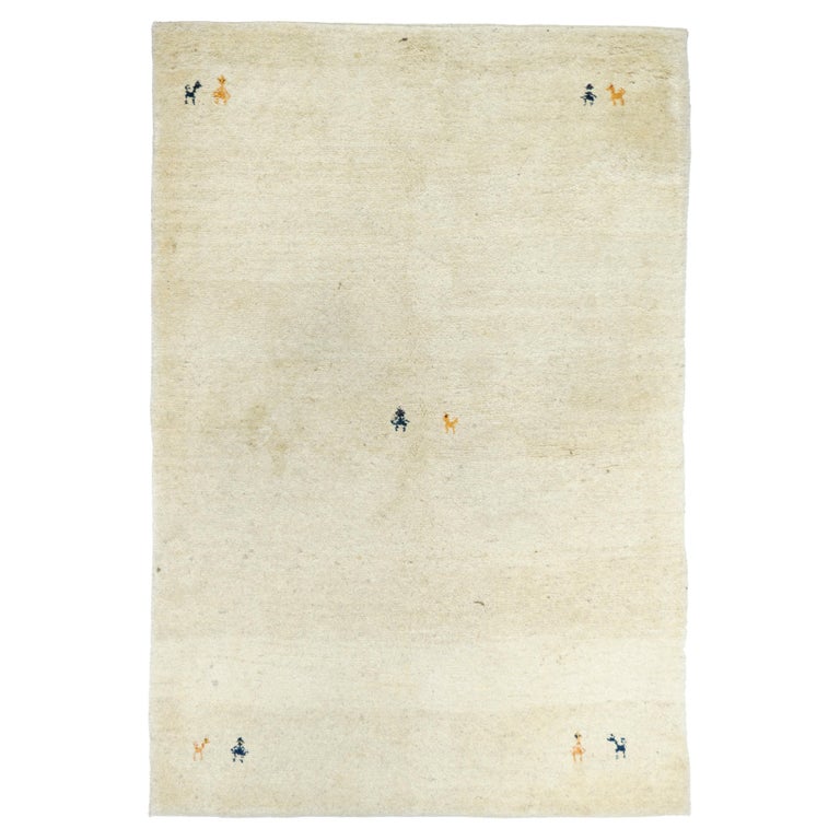 Vintage Persian Gabbeh Rug 4'1'' x 6'2'' For Sale at 1stDibs