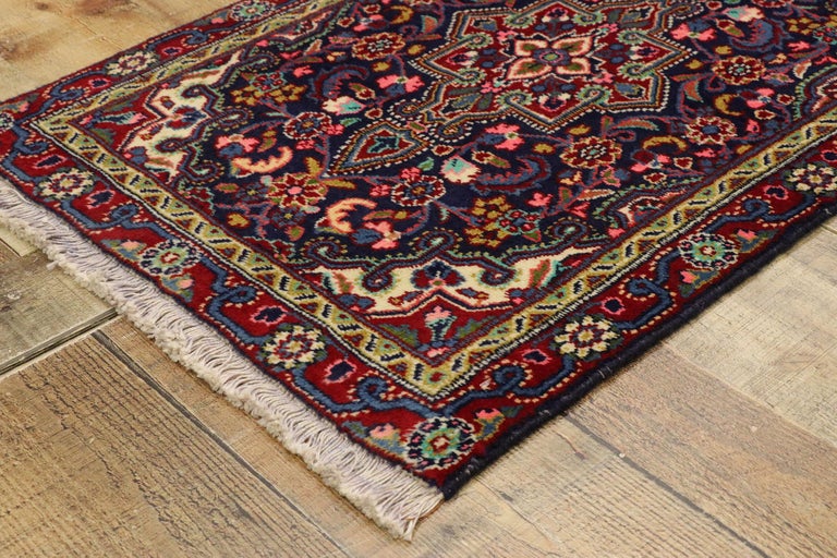 Vintage Persian Hamadan Accent Rug, Small Persian Rug For Sale at 1stDibs
