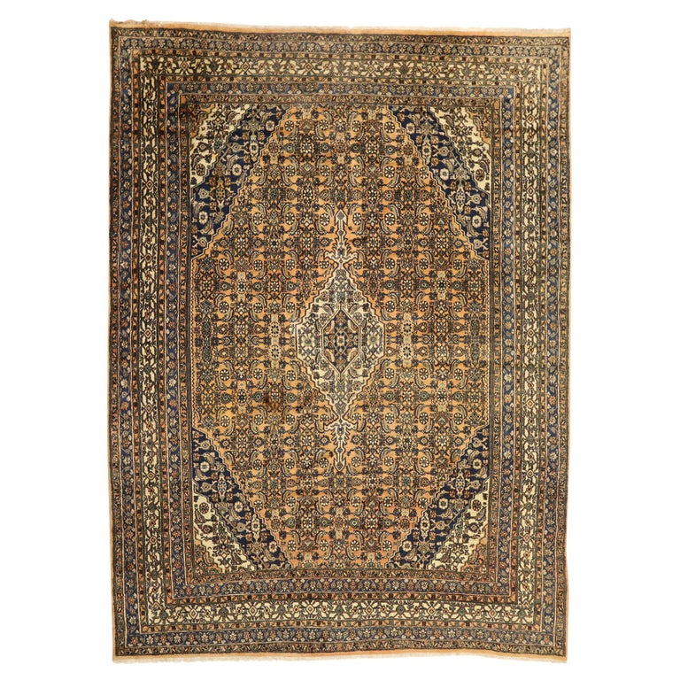 Vintage Persian Hamadan Area Rug with Mediterranean Rustic Tuscan Style ...