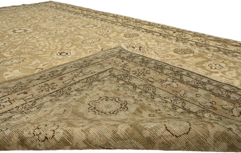 Vintage Persian Hamadan Gallery Rug with Warm, Neutral Colors For Sale ...