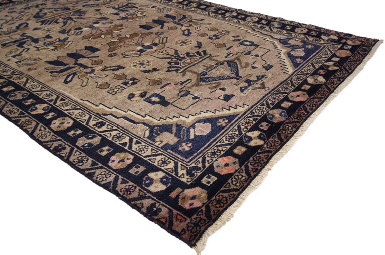Vintage Persian Hamadan Rug, Entry or Foyer Rug For Sale at 1stDibs