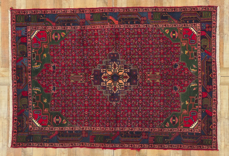 Vintage Persian Hamadan Rug For Sale at 1stDibs