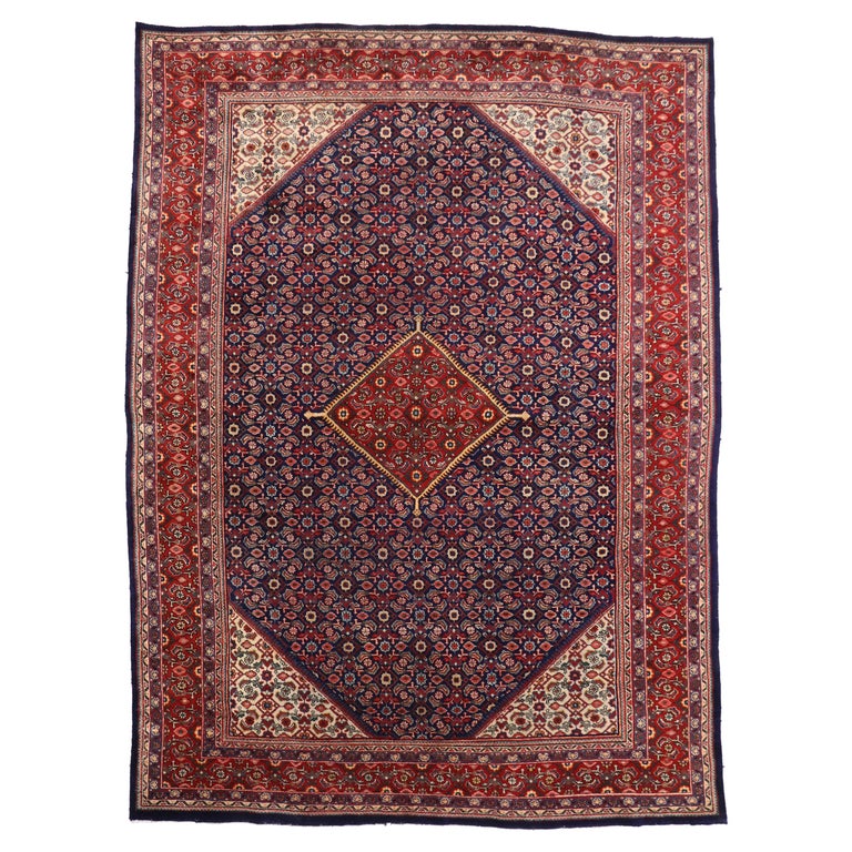Vintage Persian Hamadan Rug with Traditional Style and Malayer Herati ...