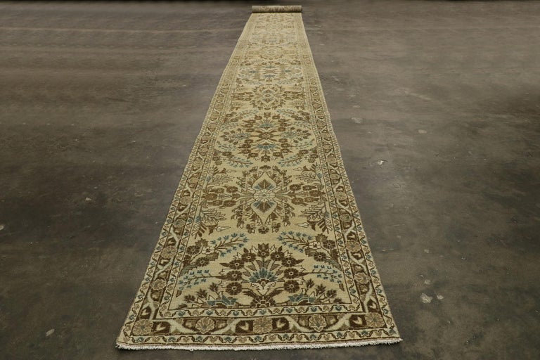 Vintage Persian Hamadan Runner with Amish Shaker Style For Sale at 1stDibs