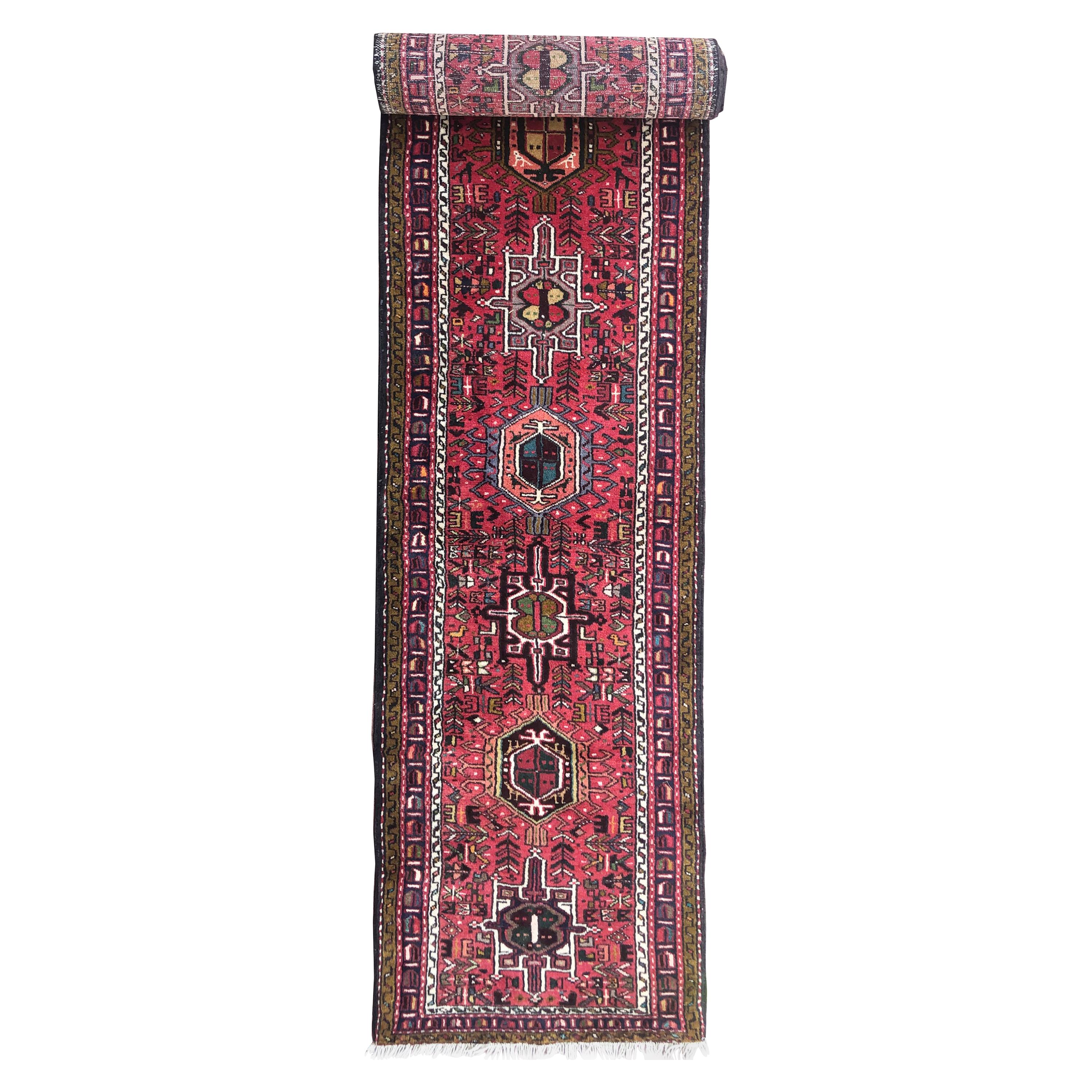 Persian Hand Knotted Red Tribal Baluchi Rug, circa 1960 at 1stDibs
