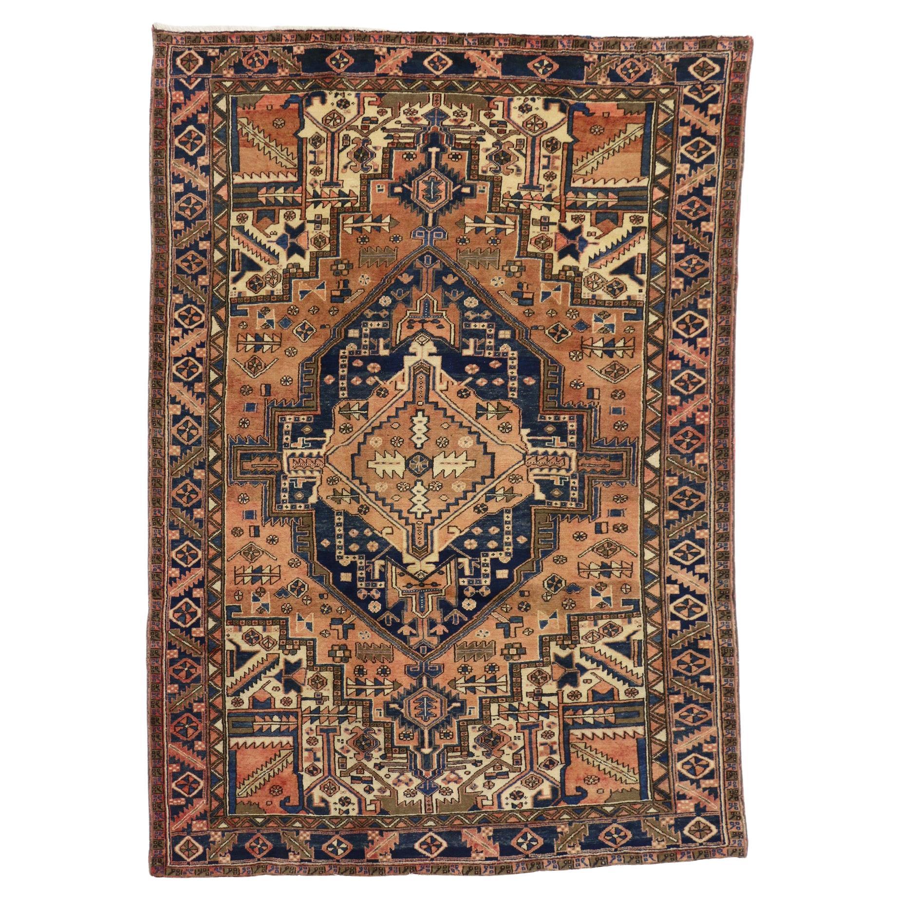 Vintage Persian Heriz Rug For Sale at 1stDibs