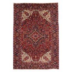 Vintage Persian Heriz Rug with Mid-Century Modern Downton Abbey Style ...