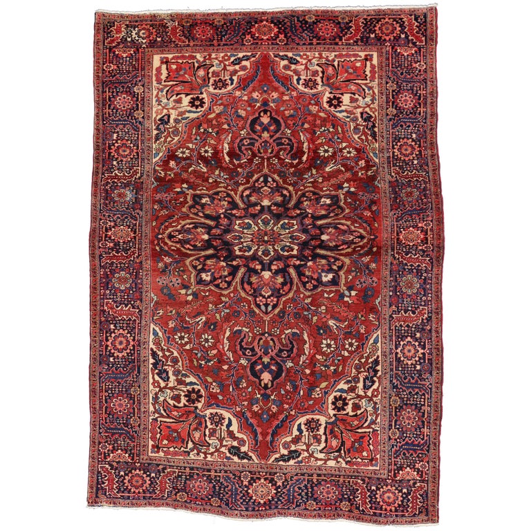 Extra-Large Midcentury Rug with Old Eastern Motives in Modern Coloring ...