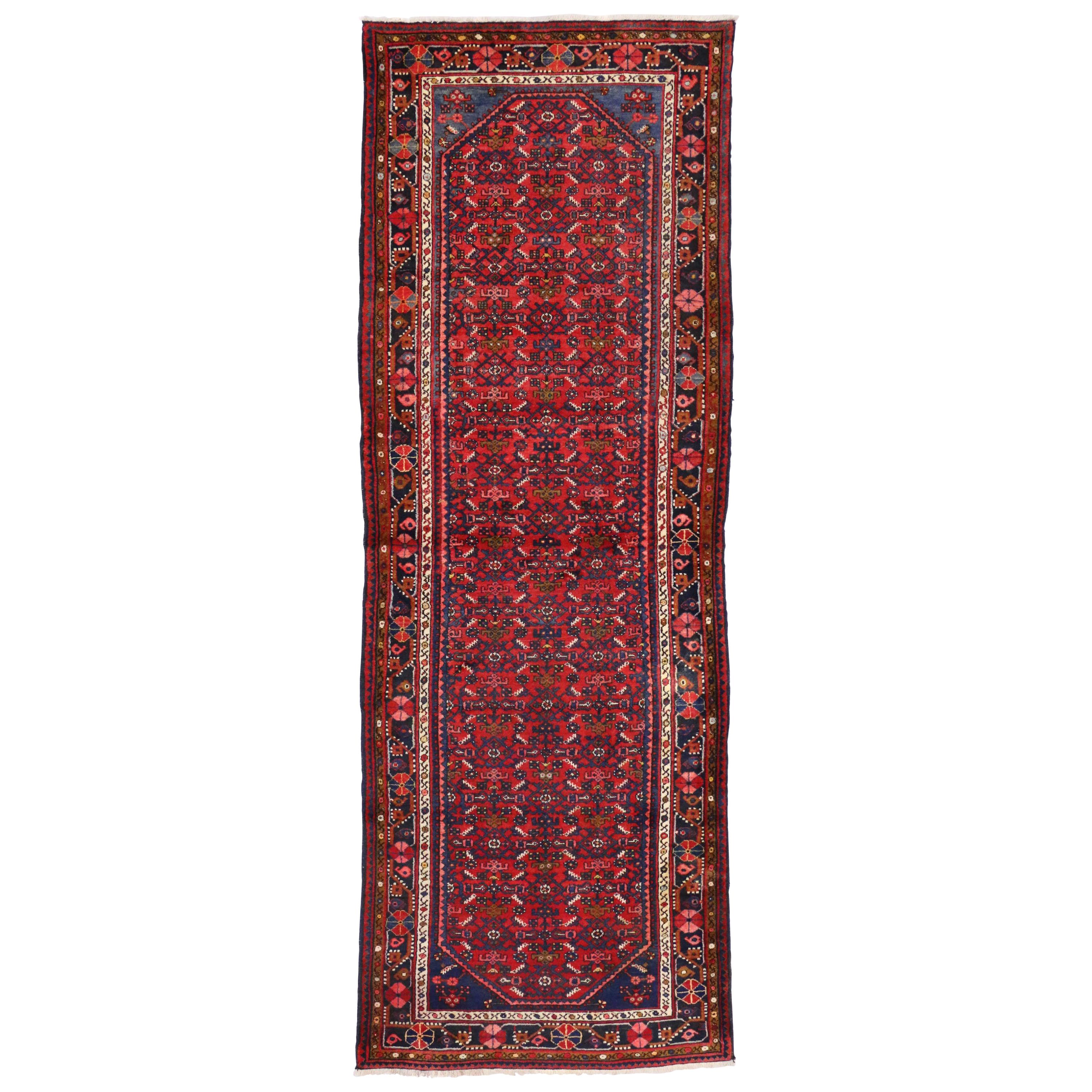 Vintage Persian Hamadan Hallway Runner with Herati Design For Sale at ...