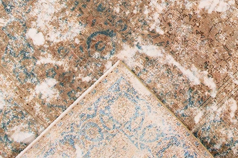 Vintage Persian Ivory Tabriz Rug For Sale at 1stDibs