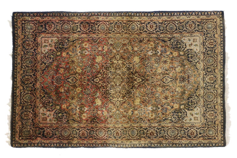 Vintage Persian Kashan Accent Rug with Spanish Colonial Style For Sale ...