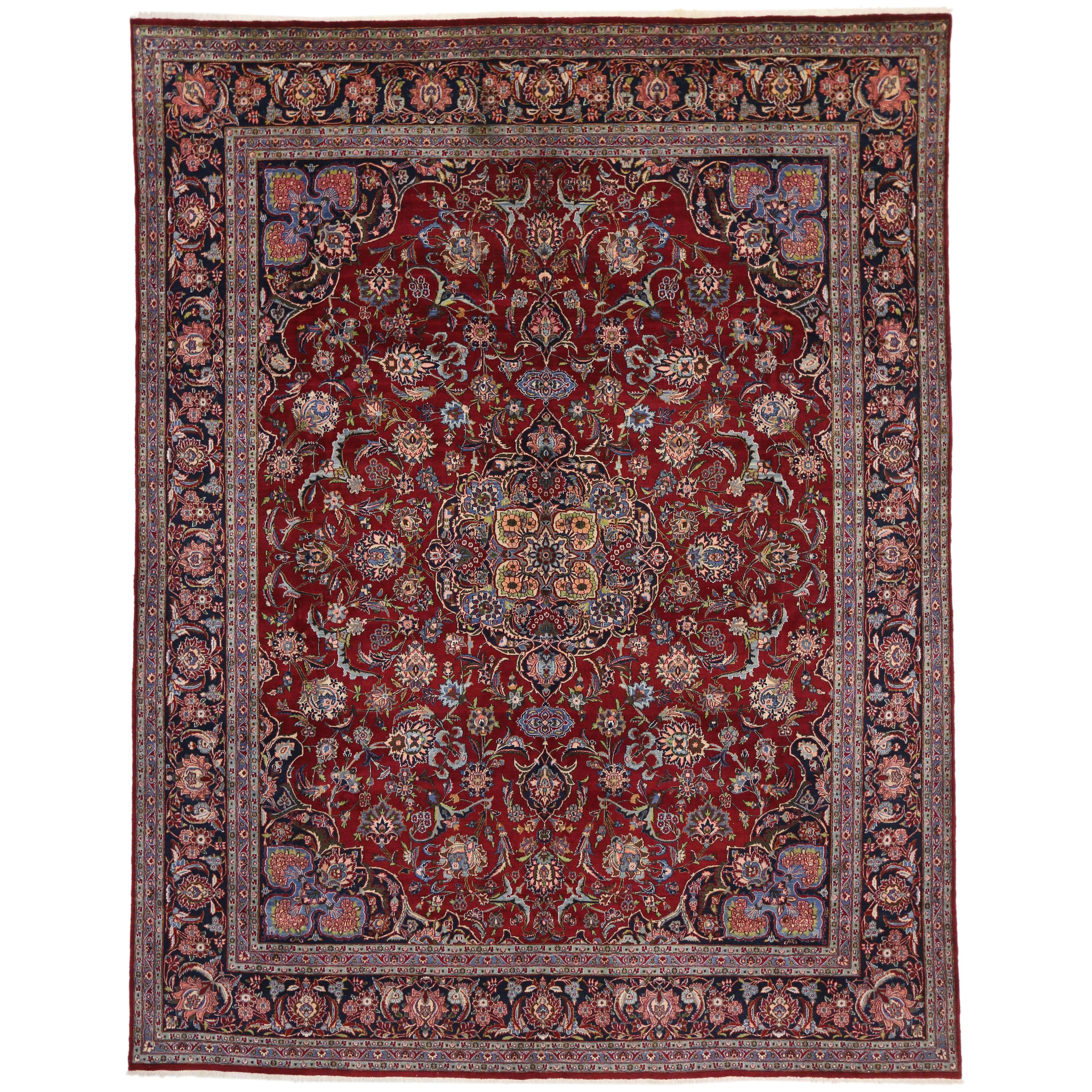 Vintage Persian Kashan Area Rug With Neoclassical Style For Sale At 1stDibs Vintage Persian Kashan Area Rug With Neoclassical Style For Sale At 1stDibs