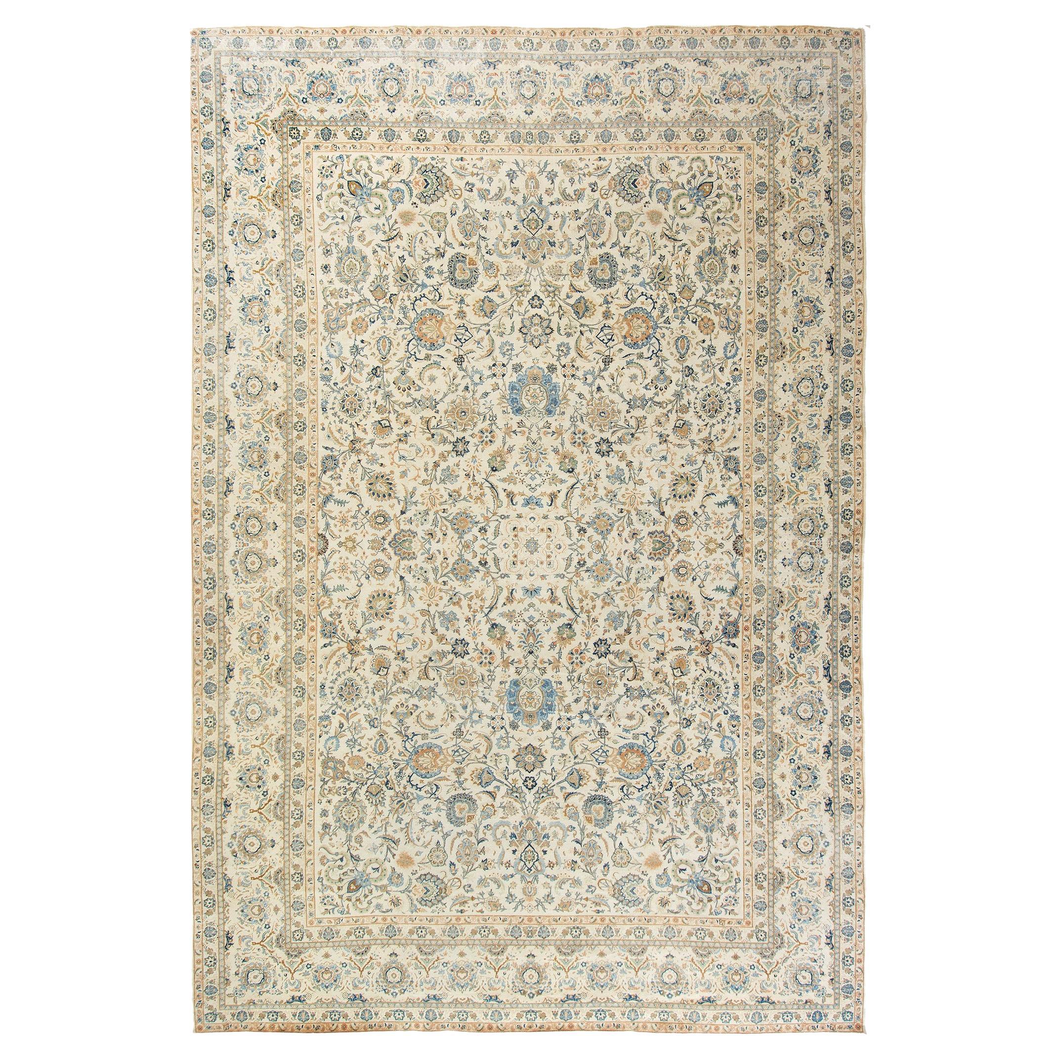 Vintage Persian Kashan Rug Allover Design For Sale at 1stDibs
