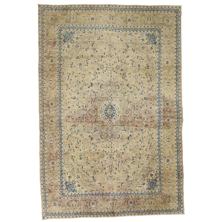 Vintage Persian Kashan Palace Rug with French Country Style For Sale at ...