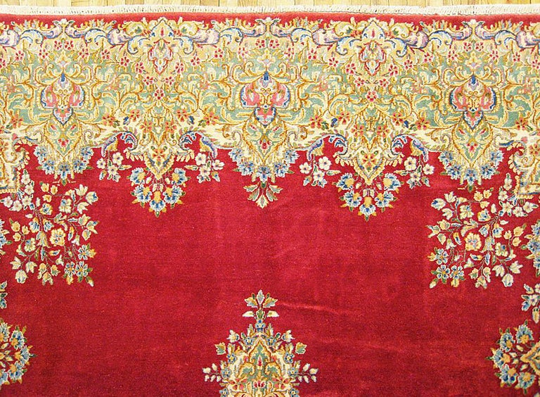 Vintage Persian Kerman Oriental Rug, Room Size, with a Central ...