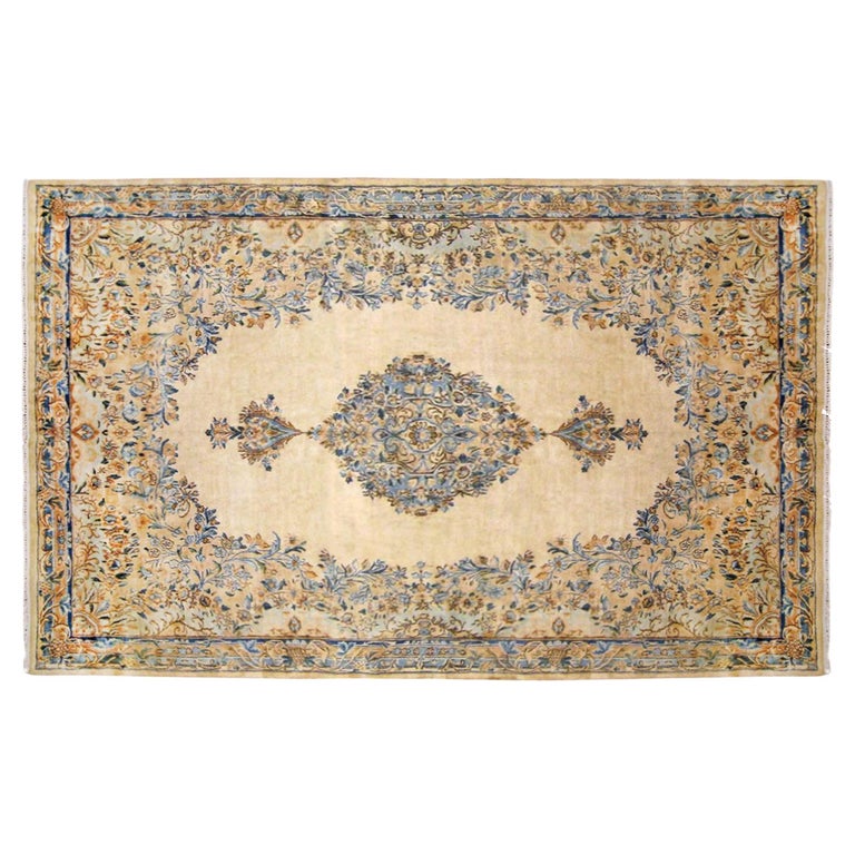 Vintage Persian Kerman Oriental Rug, Room Size, with a Central ...