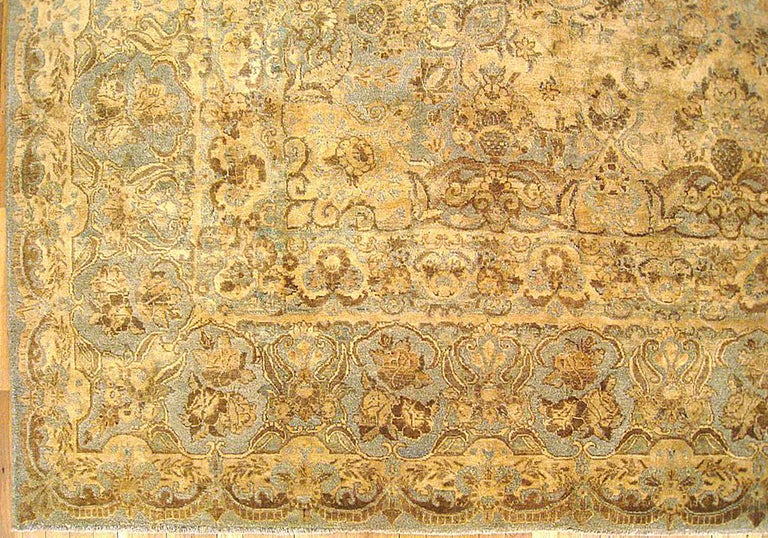 Vintage Persian Kerman Oriental Rug, Room Size, with Central Medallion ...