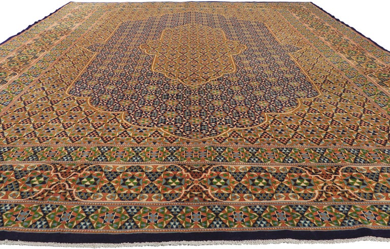 Vintage Persian Kerman Rug with Khatamkari Pattern For Sale at 1stDibs
