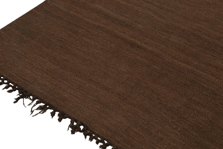 Vintage Persian Kilim Rug in Solid Brown by Rug and Kilim For Sale at ...