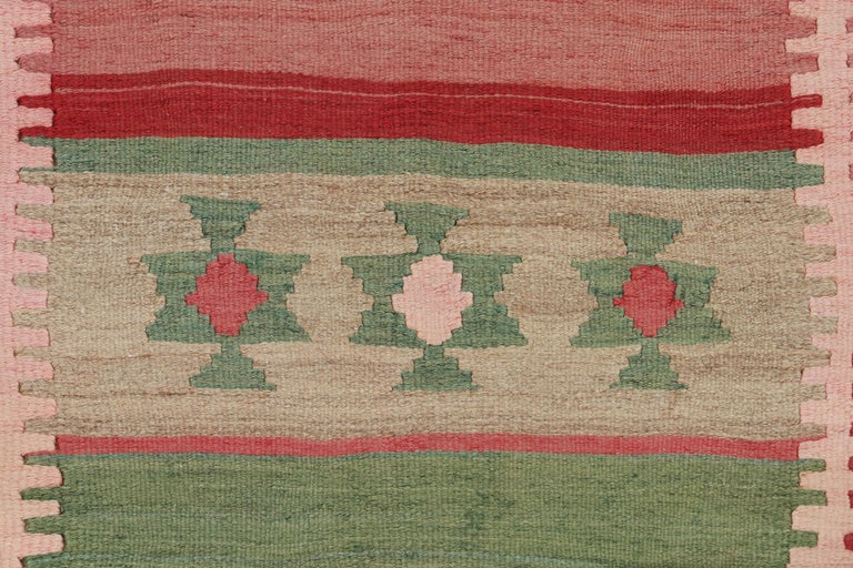 Vintage Persian Kilim Runner in Polychromatic Geometric Patterns by Rug ...