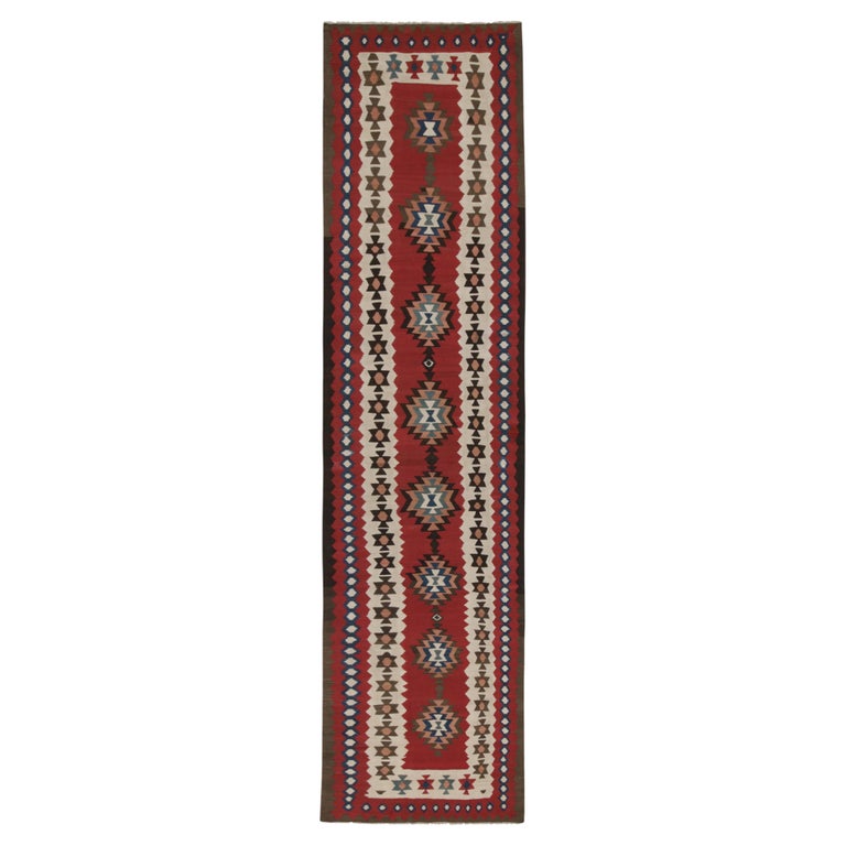 Vintage Persian Kilim Runner in Red with Medallion Patterns by Rug and ...
