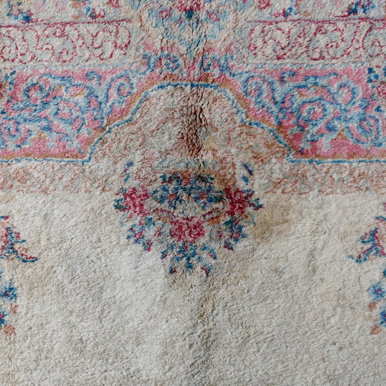 Vintage Persian Kirman Floral Oriental Rug, circa 1950 For Sale at 1stDibs