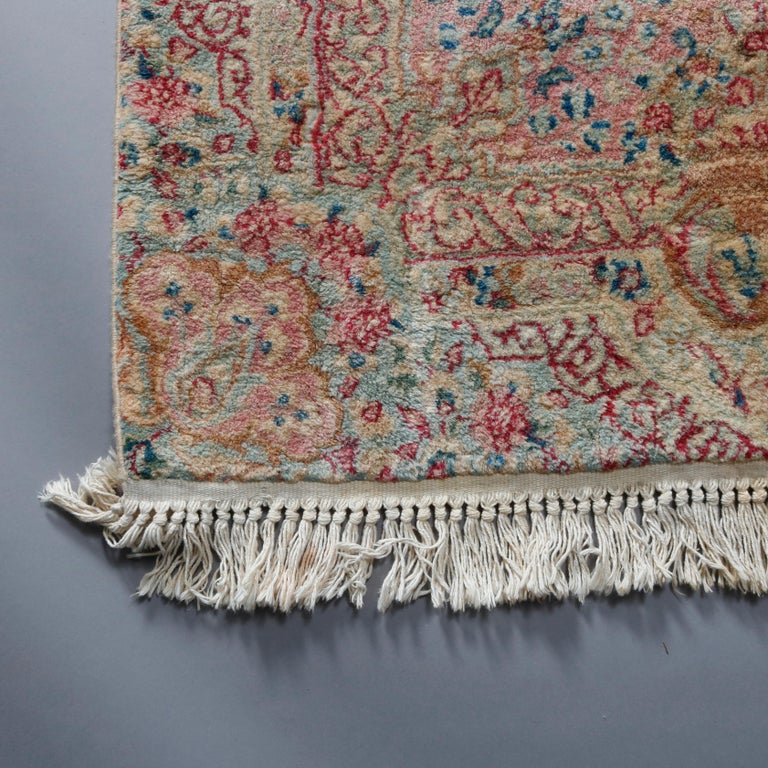 Vintage Persian Kirman Floral Oriental Rug, circa 1950 For Sale at 1stDibs