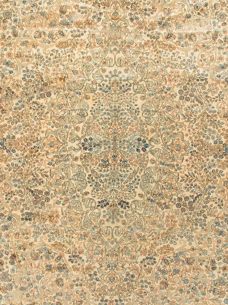 Vintage Persian Kirman Rug For Sale at 1stDibs