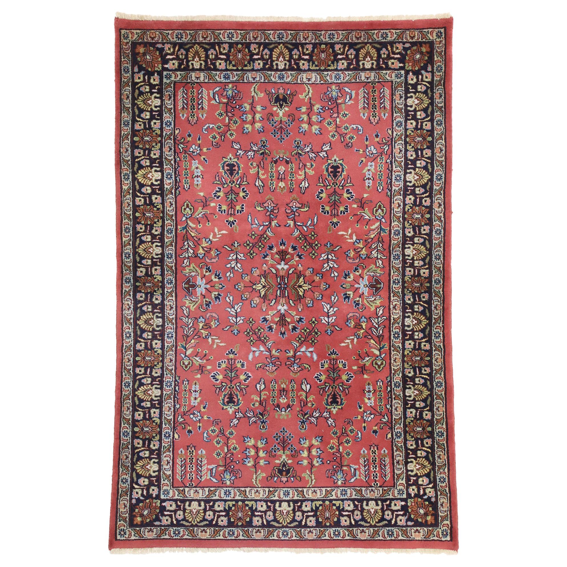 Vintage Persian Mahal Rug with Sarouk Floral Design and Victorian Style ...