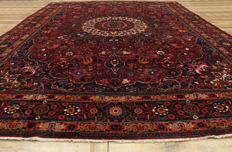 Vintage Persian Mashhad Area Rug with Luxe Victorian Style For Sale at ...