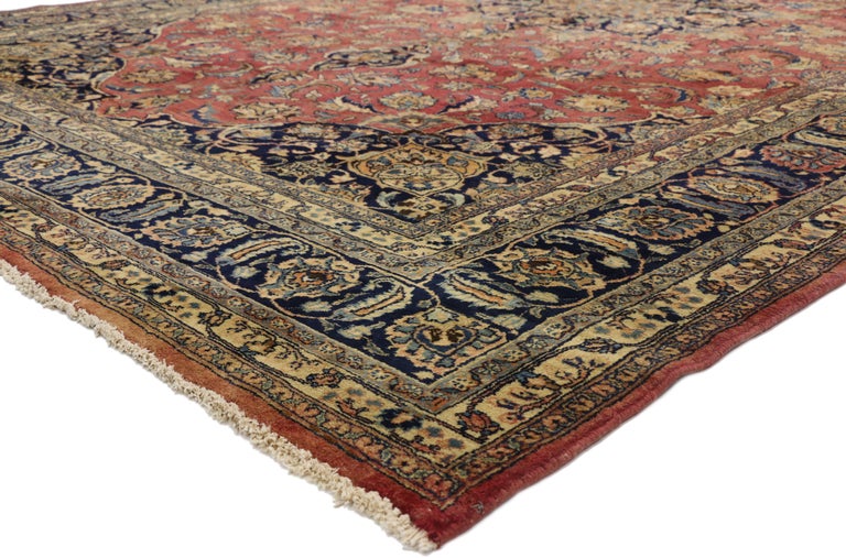 Vintage Persian Mashhad Palace Rug with Traditional Colonial and ...