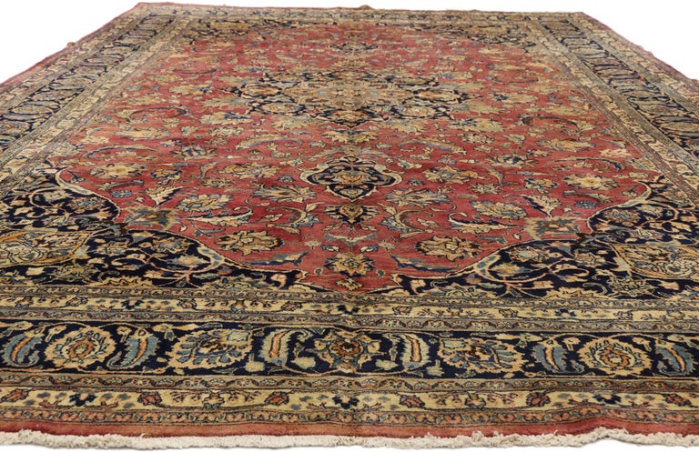 Vintage Persian Mashhad Palace Rug with Traditional Colonial and ...