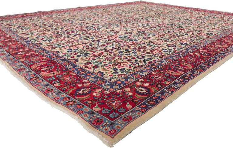 Vintage Persian Mashhad Rug For Sale at 1stDibs